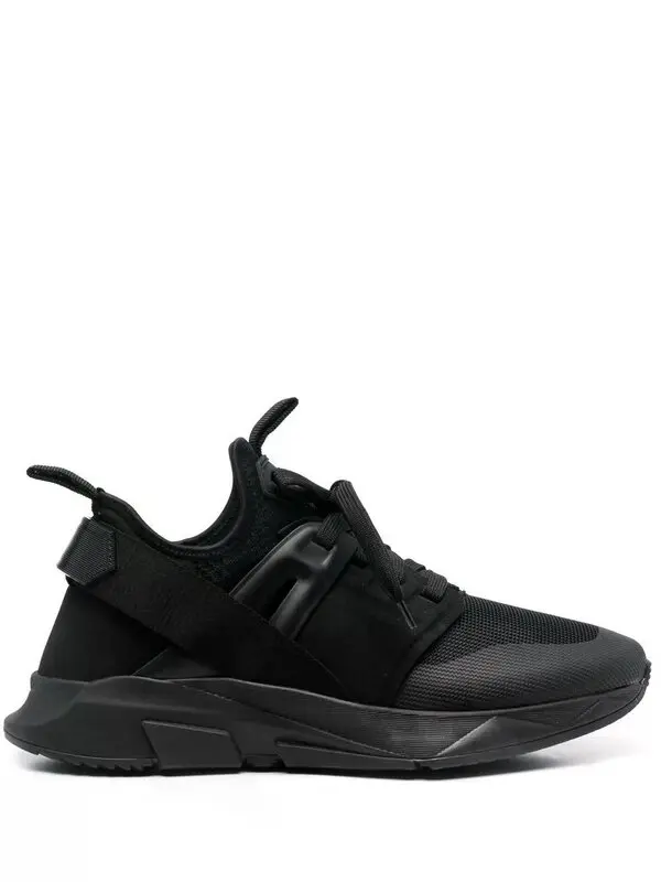 TOM FORD Jago Logo-patch Lace-up Sneakers - Black