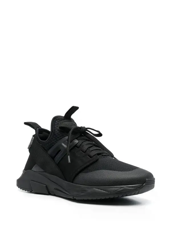 TOM FORD Jago Logo-patch Lace-up Sneakers - Black