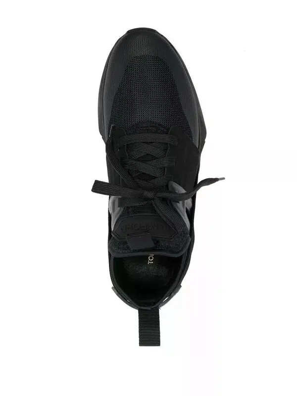 TOM FORD Jago Logo-patch Lace-up Sneakers - Black
