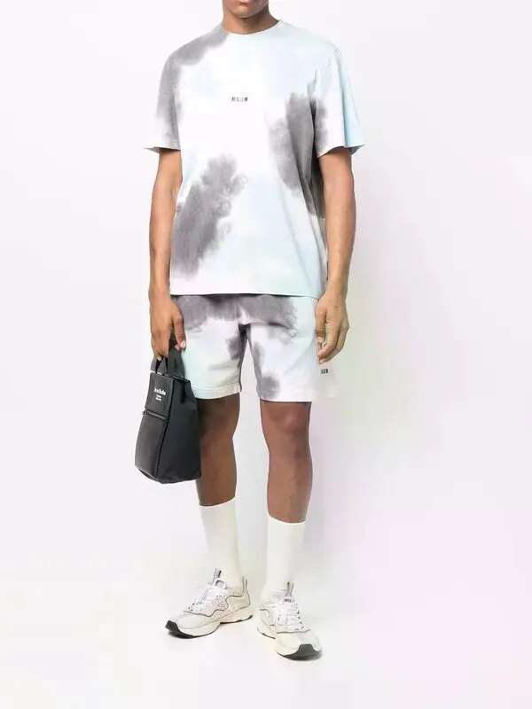 MSGM Tie-dye Print Track Shorts