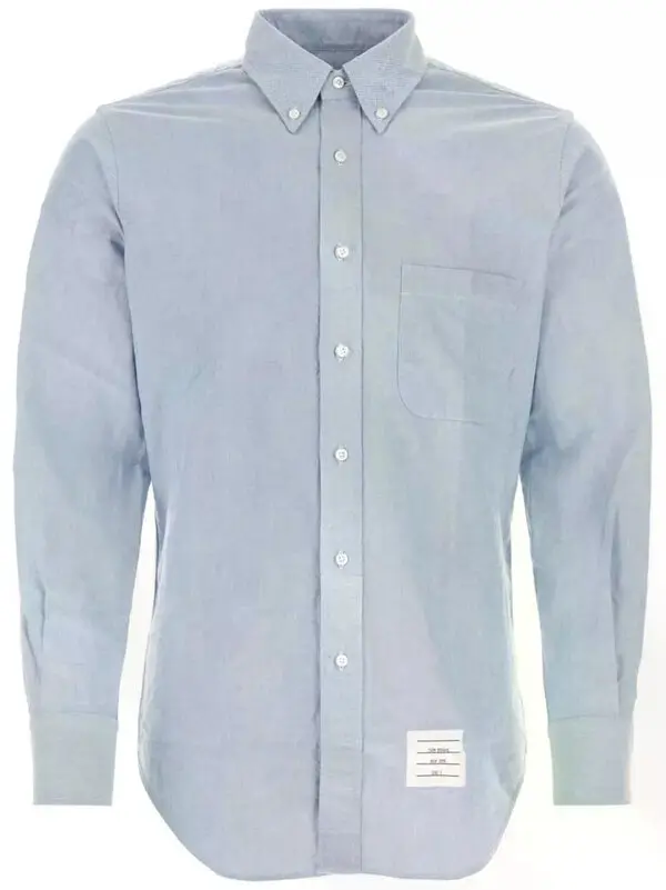 Thom Browne Button-up Cotton Shirt - Blue