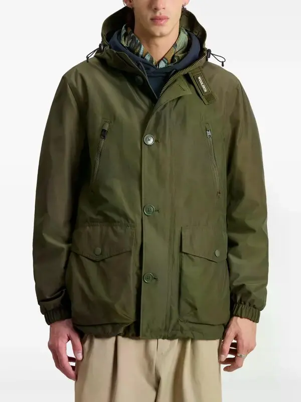 Woolrich Parka Light Ramar With Hood - Green