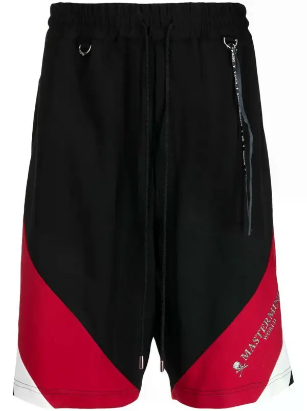 MASTERMIND WORLD Colour-block Track Shorts - Black