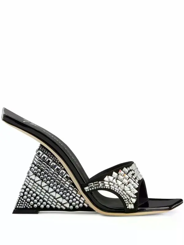 GIUSEPPE ZANOTTI Akira Shine Wedge Sandals