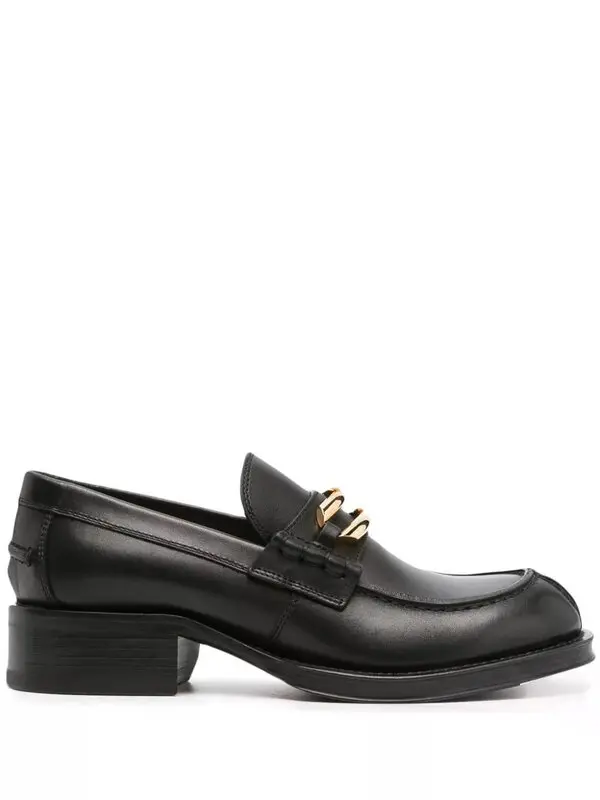 LANVIN Buckled Leather Loafers