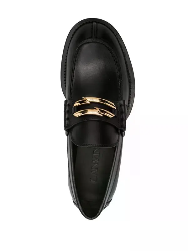 LANVIN Buckled Leather Loafers