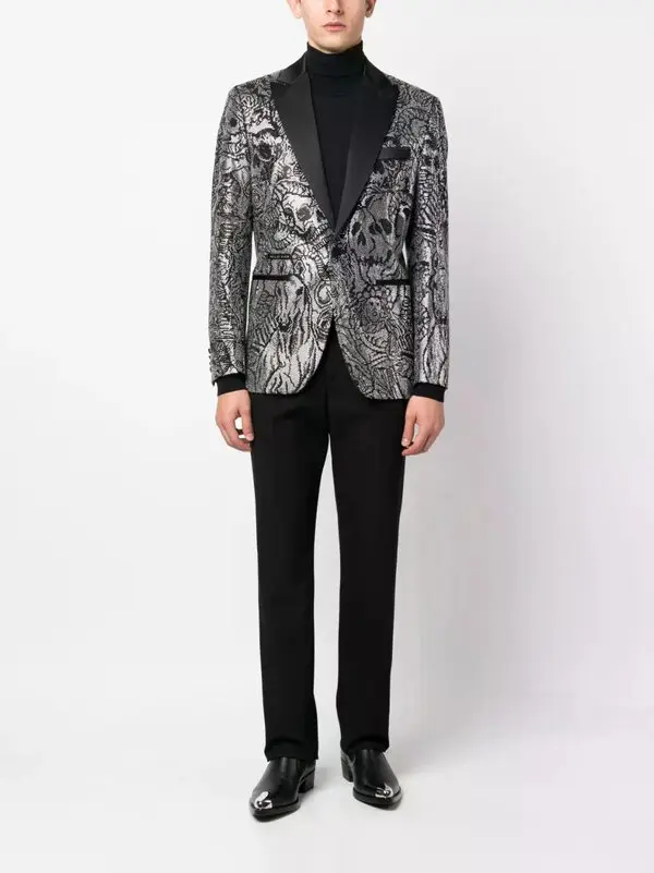 Philipp Plein Lord Fit Tattoo Blazer