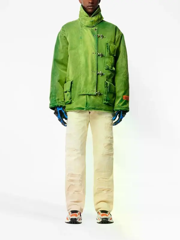 Heron Preston Straight-leg Distressed-finish Jeans