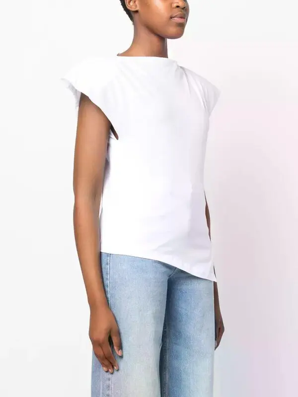 Isabel Marant Étoile Sebani Padded Asymmetric T-shirt - White