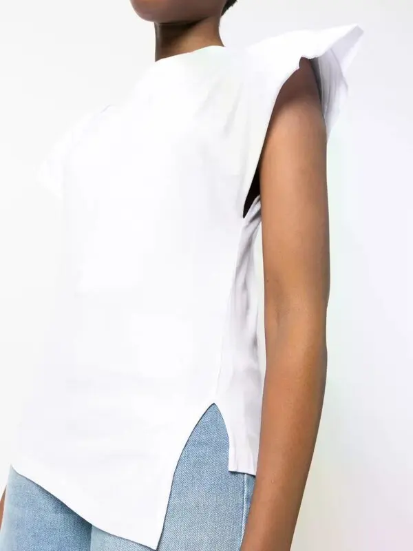 Isabel Marant Étoile Sebani Padded Asymmetric T-shirt - White