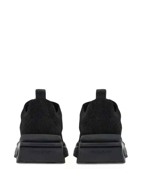 FERRAGAMO Gancini-sole Knit Sneakers - Black