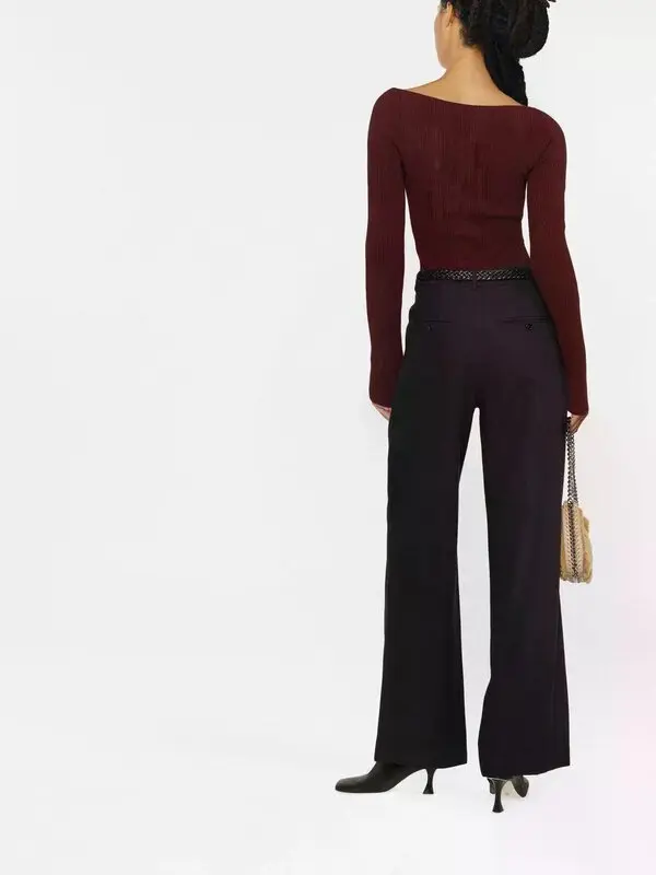 Isabel Marant Étoile High-waisted Wide-leg Trousers In Midnight