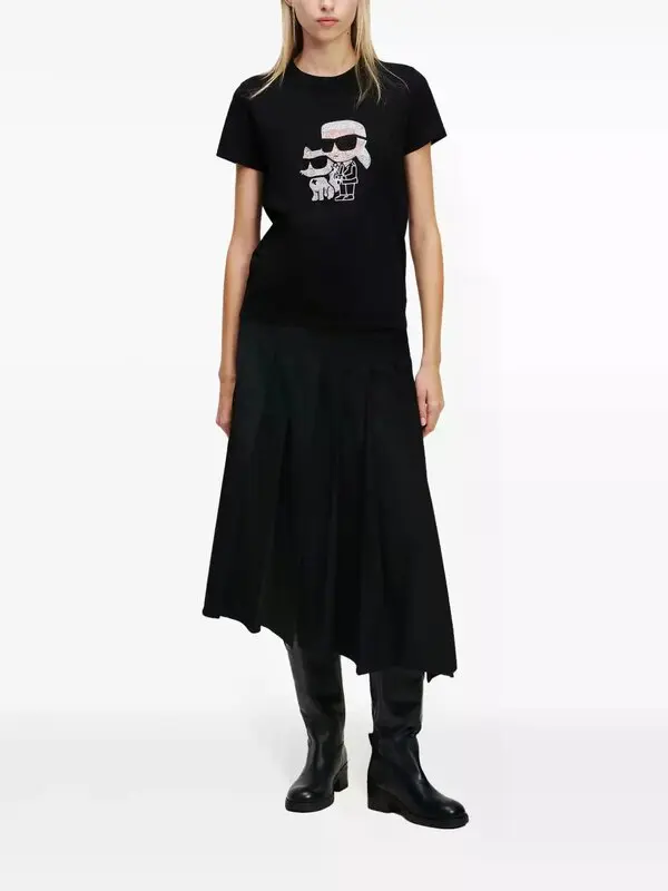 Karl Lagerfeld Ikon Choupette Rhinestone T-shirt