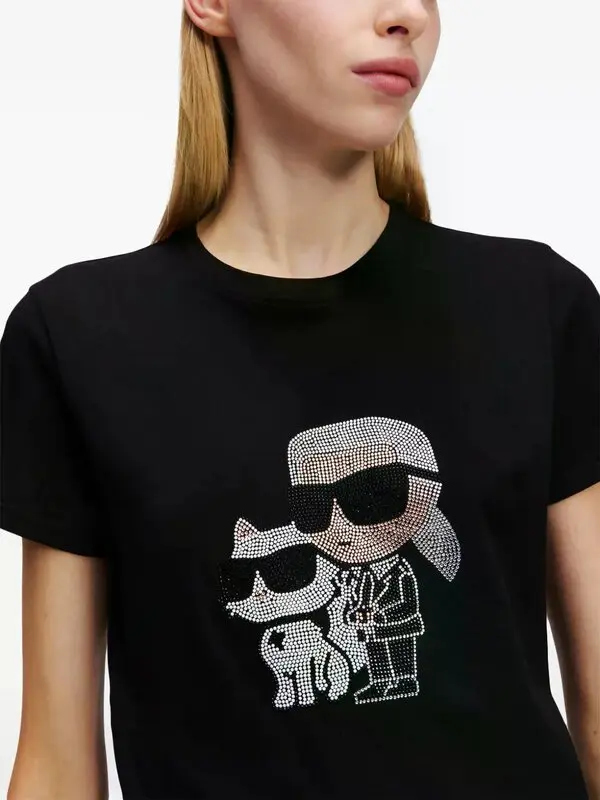 Karl Lagerfeld Ikon Choupette Rhinestone T-shirt