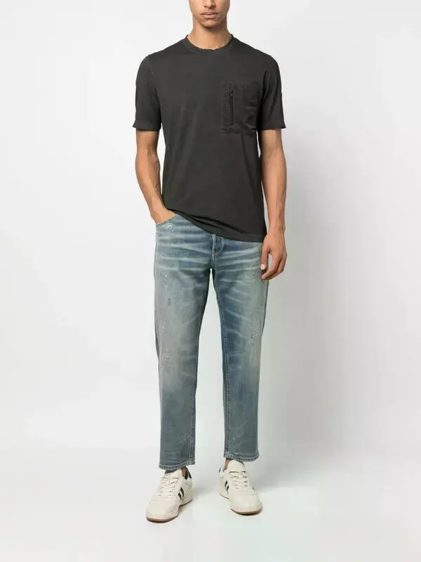 PT TORINO Whiskering Effect Straight-leg Jeans