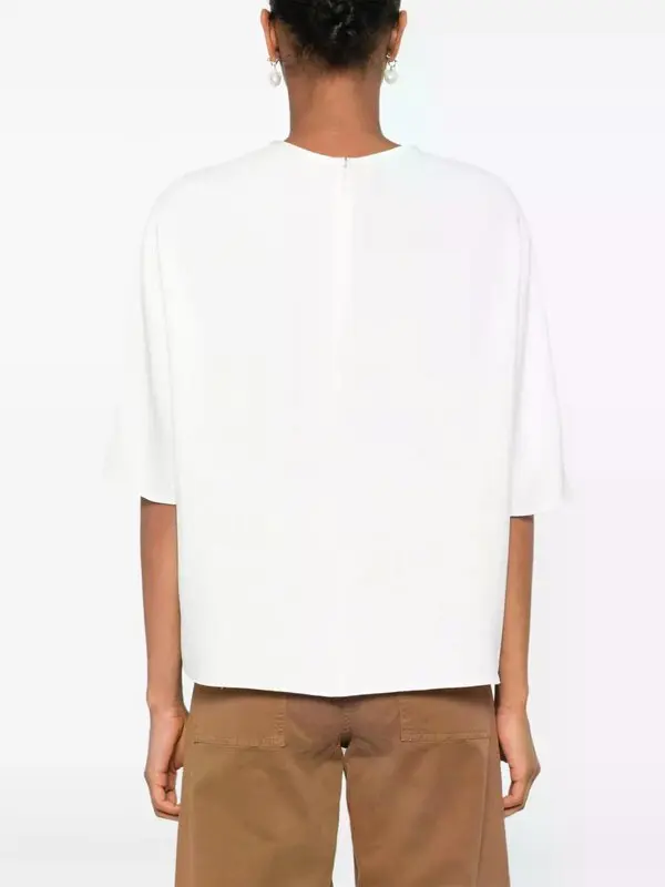 Vince Satin-trim Crepe Blouse