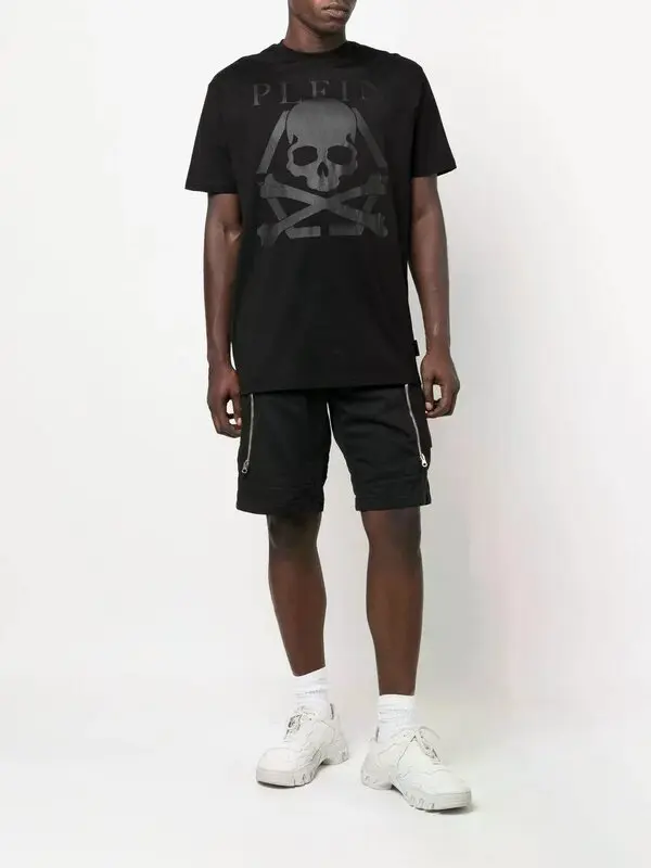 Philipp Plein Skull Print Logo T-shirt - Black
