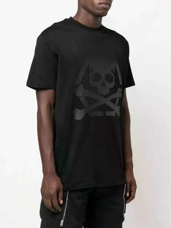 Philipp Plein Skull Print Logo T-shirt - Black