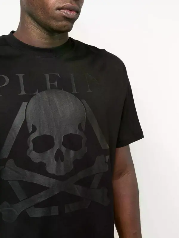 Philipp Plein Skull Print Logo T-shirt - Black