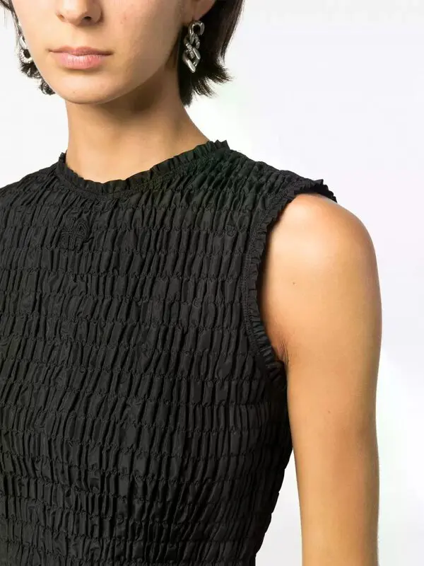 PATOU Smocked Crop Top