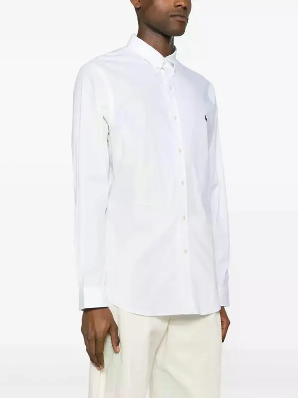 Polo Ralph Lauren Logo-embroidered Button-down Shirt - White
