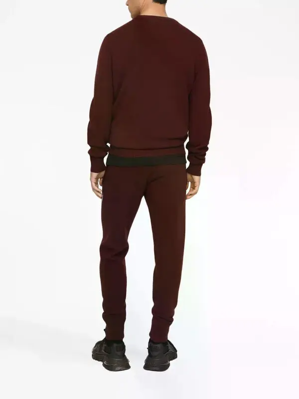 Dolce & Gabbana Logo-plaque Wool Jumper - Red