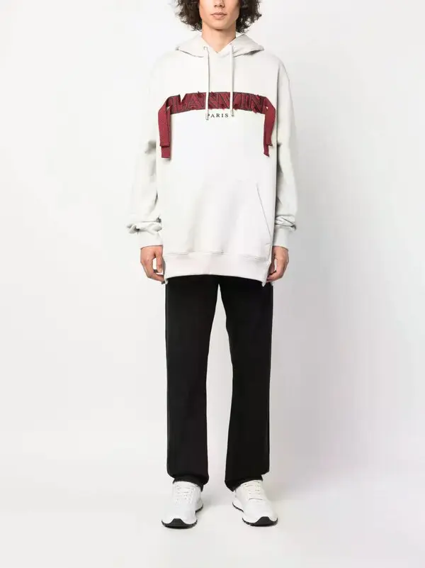 LANVIN Oversized Logo-appliqué Hoodie