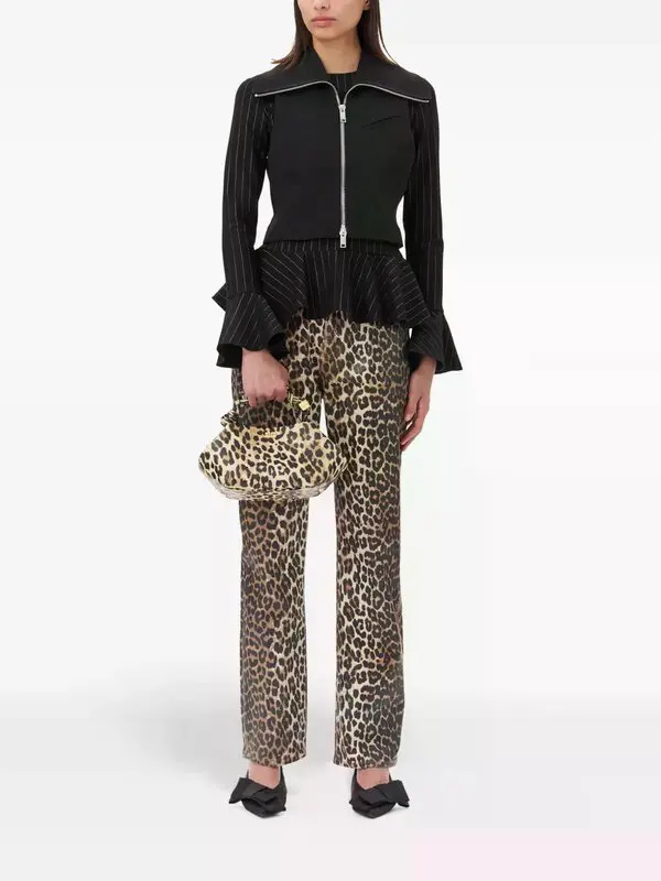 GANNI Leopard-print Trousers