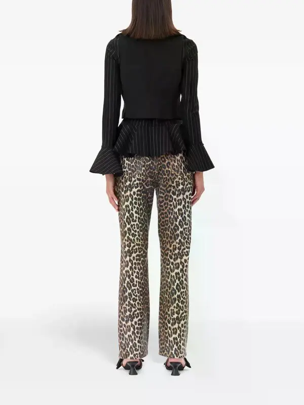 GANNI Leopard-print Trousers