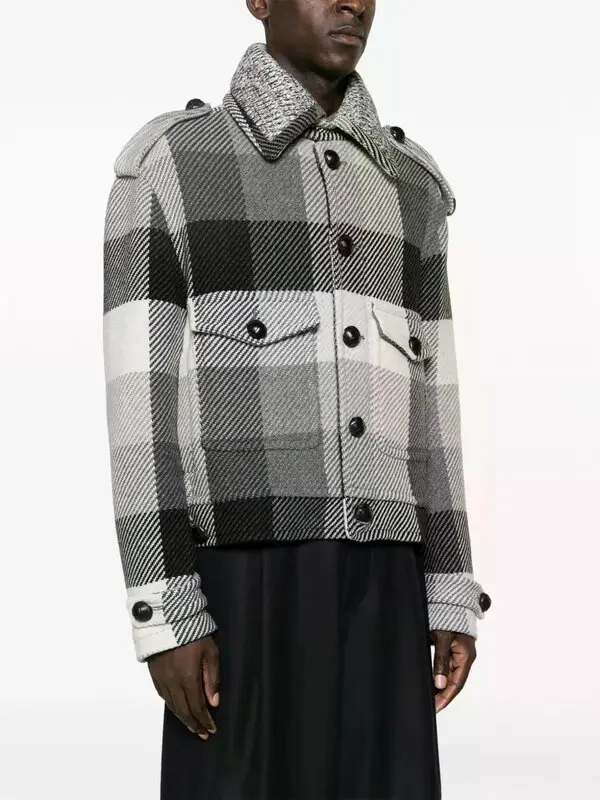 Etro Plaid Wool Blend Jacket