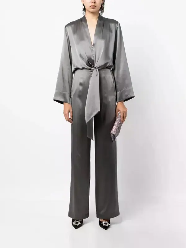 Michelle Mason Tie-front Kimono Jumpsuit