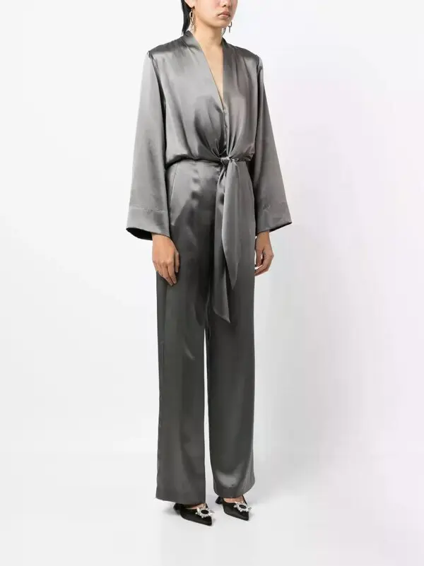 Michelle Mason Tie-front Kimono Jumpsuit