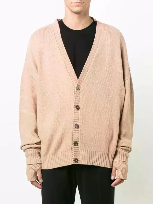 AMBUSH Logo-intarsia Knit Cardigan