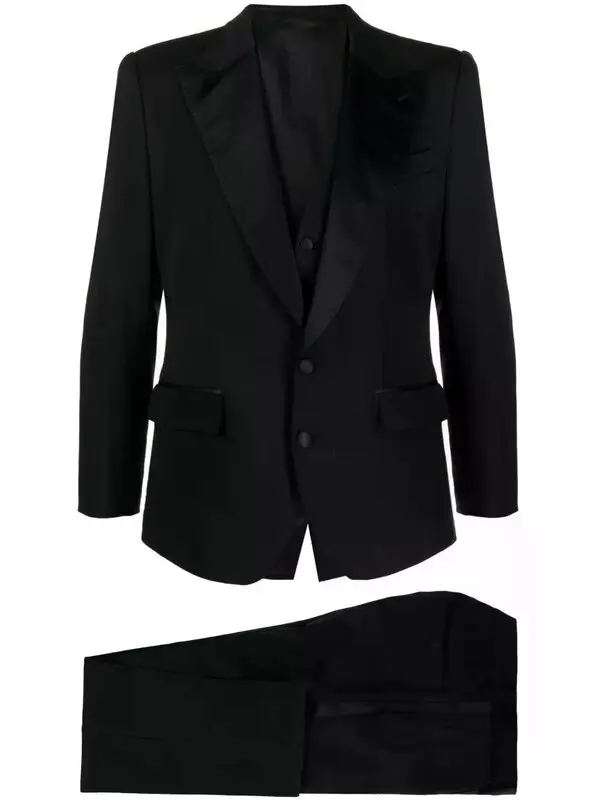 Dolce & Gabbana Tuxedo-style Three-piece Suit - Black
