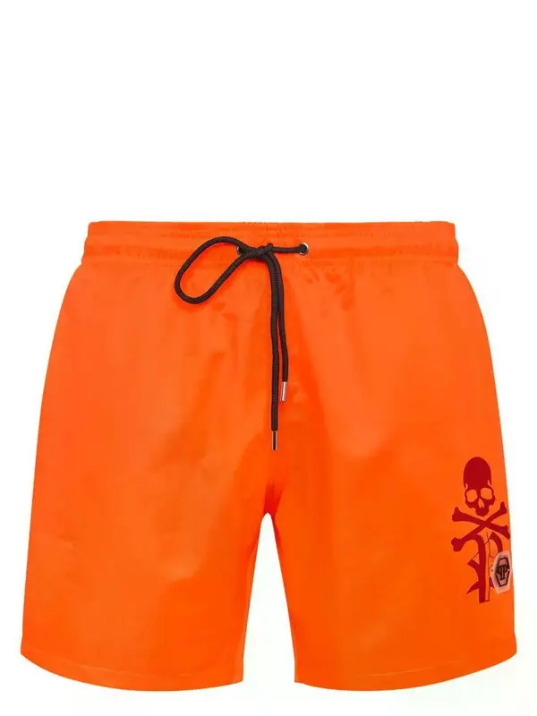 Philipp Plein Logo-print Swim Shorts - Orange