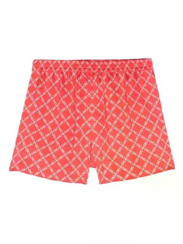 Michael Kors Empire Logo-print Satin Shorts