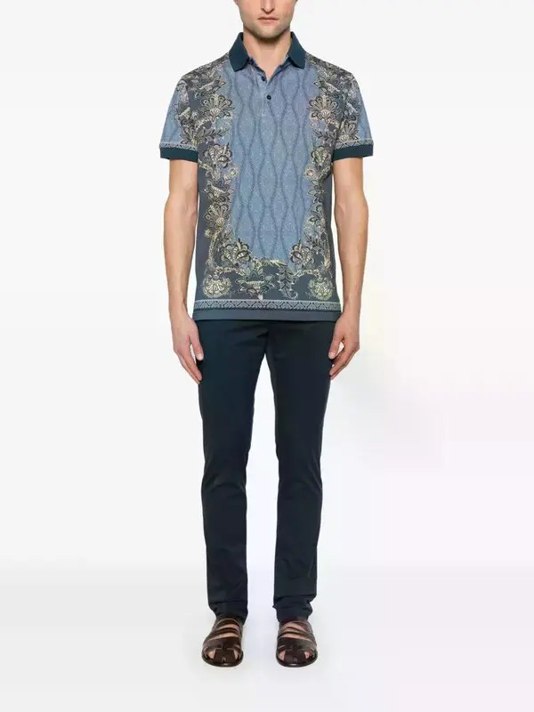 Etro Paisley-print Polo Shirt