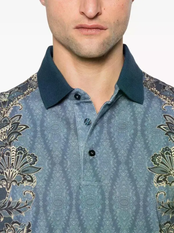 Etro Paisley-print Polo Shirt
