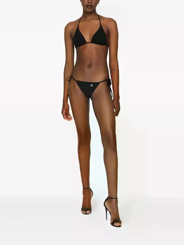 Dolce & Gabbana Triangle Cup Bikini Top - Black