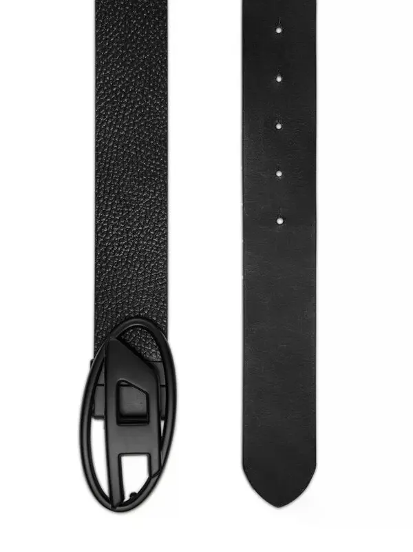 DIESEL® 1dr Logo-buckle Belt - Black