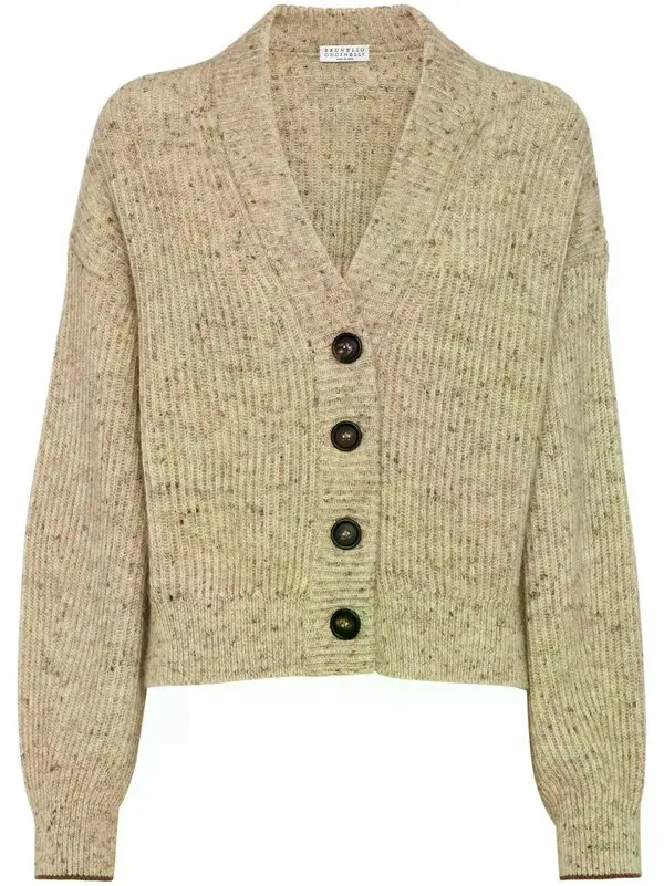 Brunello Cucinelli Mélange Wool-blend Cardigan