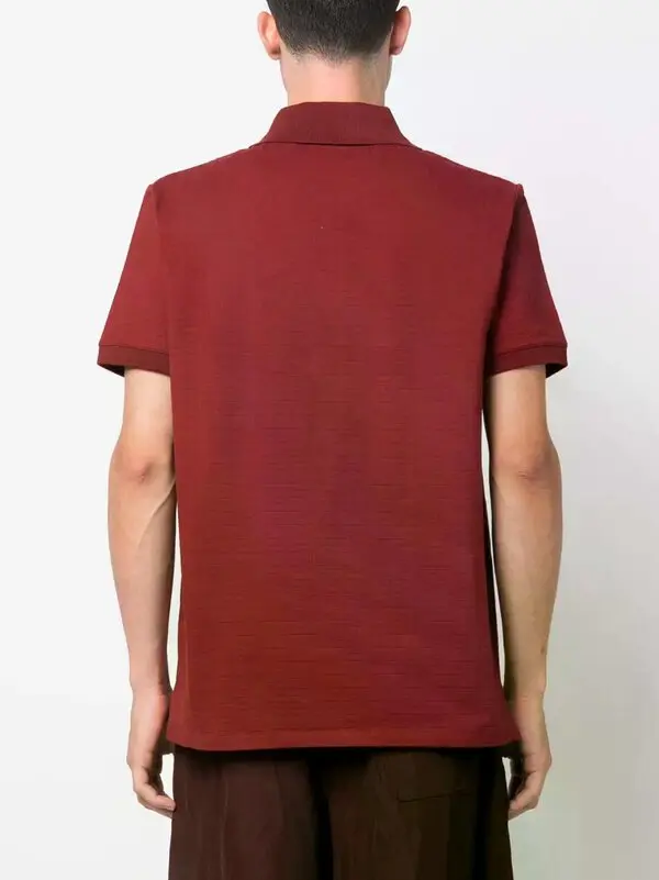 Balmain Monogram-pattern Piqué Polo Shirt