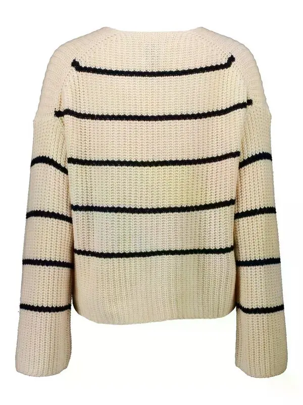 ALLUDE Striped Sweater