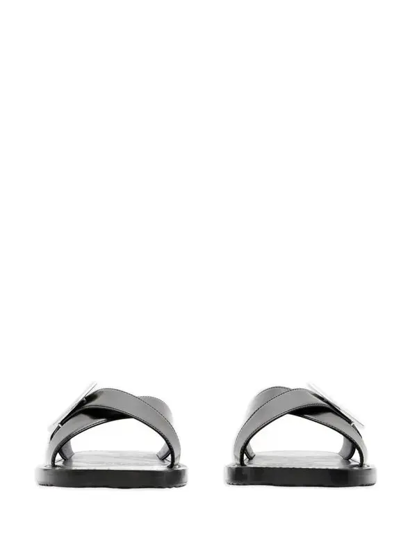 Burberry Strip Shield Leather Slides