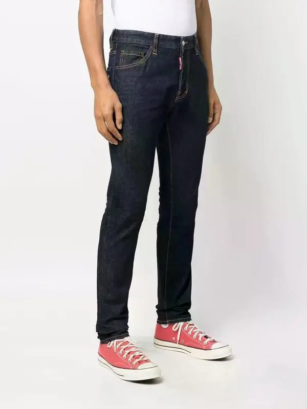 Dsquared2 Icon-logo Straight-leg Jeans - Blue