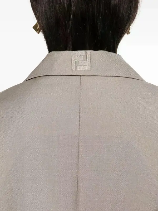 Fendi Embroidered-logo Mohair-wool Waistcoat