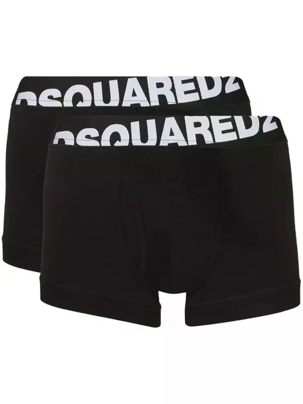 Dsquared2 Logo-waistband Pack Of Two Boxer Shorts