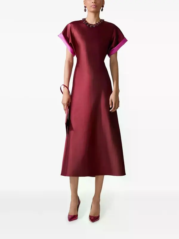 Carolina Herrera Bias-cut Satin Midi Dress