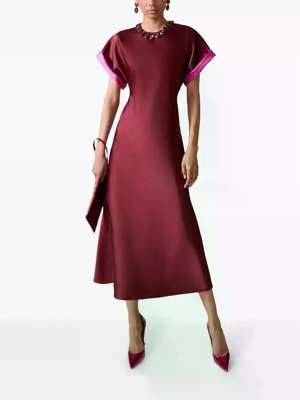 Carolina Herrera Bias-cut Satin Midi Dress