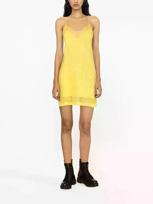Zadig&Voltaire Lace-trim Silk-jacquard Minidress
